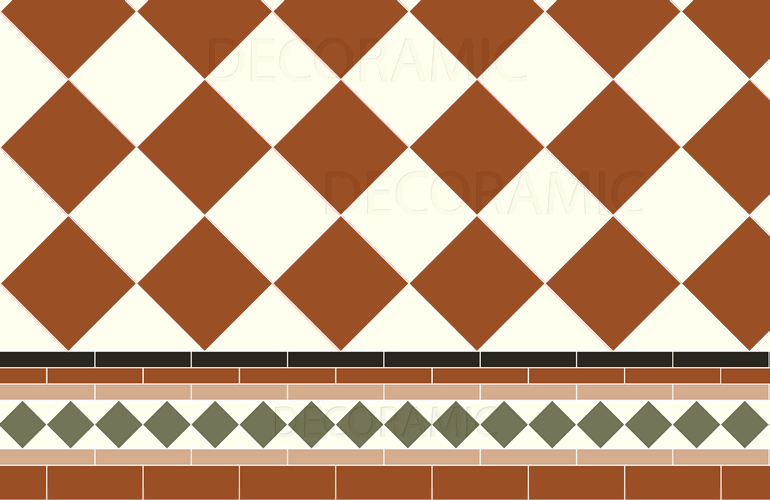 Oxford with Bronte victorian floor tile design