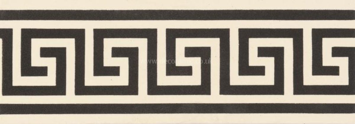 Original Style 6666V black on white Greek Key Border 151 x 53 | 6 x 2 ...