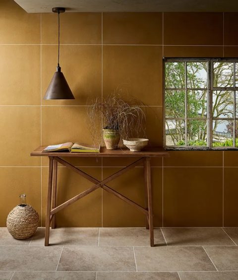 Stucco Mustard Stone Effect Porcelain Tile 60x60cm Ca’ Pietra from ...